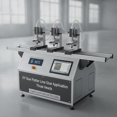 China XY Glue Plotter CNC Gluing Machine with Continuously Selectable Speed Up To 6 M/S Three Heads and 24h Working Time for sale