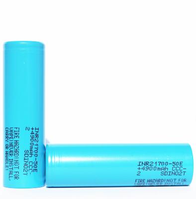 China INR21700 50E2 Lithium Ion Battery Cell 3.63v 9.8A 4900mAh Stable Output for sale