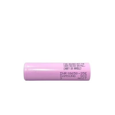 China 3.6V Cylindrical Lithium Ion Battery INR18650-35E 3350mAh 8A Long Lasting for sale
