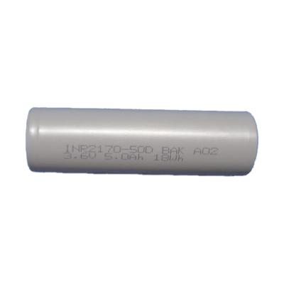 China BAK 50D 21700 Lithium Ion Battery 5050mAh 50A Discharge Long Full Tab High Capacity for sale