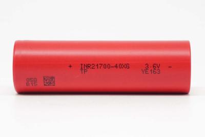 China Tenpower INR21700-40XG 4000mah Lithium Ion Battery 12A Low Impedance Full Tab Cell for sale