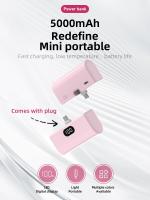 China 3.6V5Ah Mini Pocket Power Bank with Hidden Type-C, LED Display & Multi-Fast Charging Protocols for sale