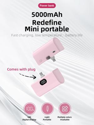 China 3.6V5Ah Mini Pocket Power Bank with Hidden Type-C, LED Display & Multi-Fast Charging Protocols for sale
