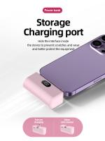 China 3.6V5Ah Mini Pocket Power Bank with Hidden Type-C, LED Display & Multi-Fast Charging Protocols for sale