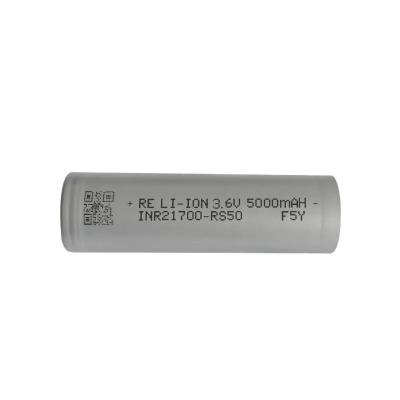 China RS50 4950mAh 3.6V Battery Cell 70A Continuous Discharge 21700 Lithium Battery for E-bike Racing Scooter Packs for sale