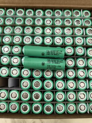 China 3.7V 2500mAh INR18650-25R Cylindrical Lithium-Ion Cell with 250 Cycle Life for sale