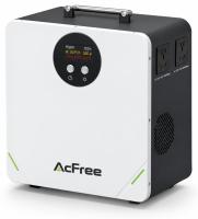 China AcFree 1kWh 500W Wall-Mountable Portable Power Station with LFP Battery for Home Backup, Solar Charging and Outdoor Power for sale