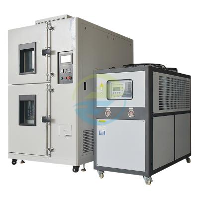 China Two-Zone Mobile Thermal Shock Test Chamber with High Temperature Uniformity for Rapid Temperature Cycling for sale