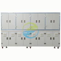China 12-station relay charging evacuation tester, EV relay helium leak test equipment, automotive relay air tightness detector, multi-station vacuum leak bench, helium recovery sealing test machine for sale