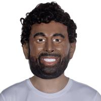 China Realistic Latex Human Mask Halloween Football Player Mohamed Masks Adult Size Handmade for sale