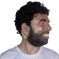 China Realistic Latex Human Mask Halloween Football Player Mohamed Masks Adult Size Handmade for sale