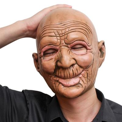 China Realistic Old Man Halloween Mask Adult Size 100% Natural Latex Handmade for sale