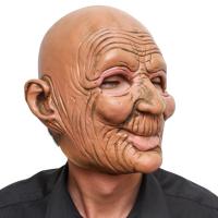 China Realistic Old Man Halloween Mask Adult Size 100% Natural Latex Handmade for sale