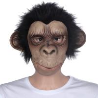 China Realistic Monkey Latex Full Head Mask Eco Friendly EN71 Approved Handmade 200g for sale