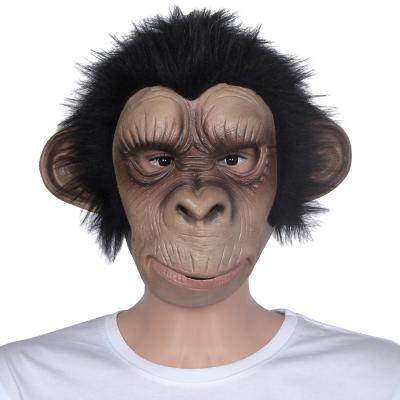 China Realistic Monkey Latex Full Head Mask Eco Friendly EN71 Approved Handmade 200g for sale