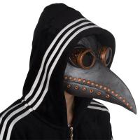 China Plague Doctor Latex Mask Handmade Punk Cosplay Halloween One Size 0.3kg for sale