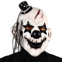 China 100% Natural Latex Scary Clown Mask for Halloween Adult Size Customizable for sale