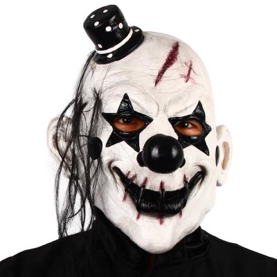 China 100% Natural Latex Scary Clown Mask for Halloween Adult Size Customizable for sale