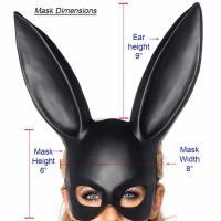 China Hand Painted Latex Half Face Halloween Masquerade Mask Bunny Design for Adults for sale