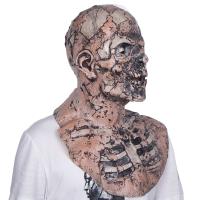 China Full Head Skeleton Latex Masks Realistic Burned Face Ghost For Adult for sale