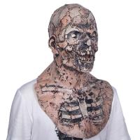China Full Head Skeleton Latex Masks Realistic Burned Face Ghost For Adult for sale