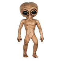 China Realistic Rubber Latex Alien Baby Prop Creepy Decorations Black Eyes Full Head Mask for sale
