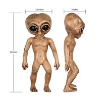 China Realistic Rubber Latex Alien Baby Prop Creepy Decorations Black Eyes Full Head Mask for sale