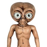 China 10 Inch Alien Halloween Haunted House Props With White Eyes for sale