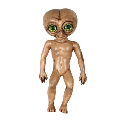 China 25cm Height Creepy Latex Alien Prop Life Like Green Eyes Halloween Decoration for sale