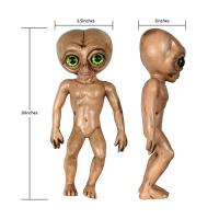 China 25cm Height Creepy Latex Alien Prop Life Like Green Eyes Halloween Decoration for sale