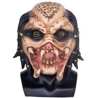 China Predator Full Head Latex Mask Cosplay Scary Costume 20x33cm Adult Size for sale