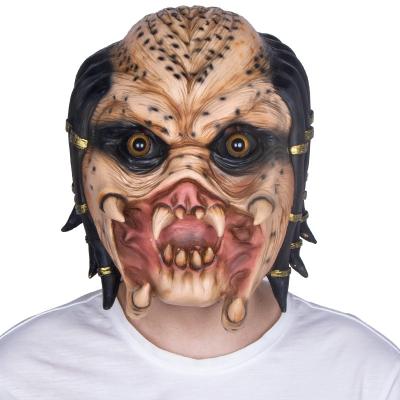 China Predator Full Head Latex Mask Cosplay Scary Costume 20x33cm Adult Size for sale