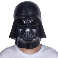 China Unisex Star Wars Darth Vader Head Mask Black Latex Adult Halloween Costume for sale
