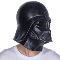 China Unisex Star Wars Darth Vader Head Mask Black Latex Adult Halloween Costume for sale