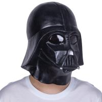 China Unisex Star Wars Darth Vader Head Mask Black Latex Adult Halloween Costume for sale