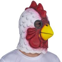 China 22x35cm Full Head Chicken Latex Mask Creepy Party Halloween Costume Accessory for sale
