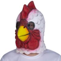 China 22x35cm Full Head Chicken Latex Mask Creepy Party Halloween Costume Accessory for sale