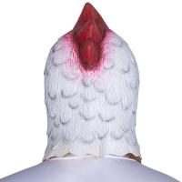 China 22x35cm Full Head Chicken Latex Mask Creepy Party Halloween Costume Accessory for sale