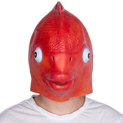 China Realistic Latex Gold Fish Overhead Mask Adult Size for Halloween Party Costume for sale