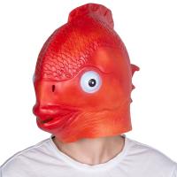 China Realistic Latex Gold Fish Overhead Mask Adult Size for Halloween Party Costume for sale