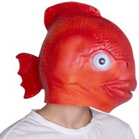 China Realistic Latex Gold Fish Overhead Mask Adult Size for Halloween Party Costume for sale