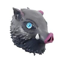 China Hashibira Inosuke Pig Cosplay Mask Adult Latex Halloween Costume Prop 100% Natural Rubber for sale