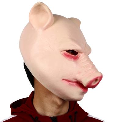 China Evil Halloween Angry Pig Latex Mask Full Head 22x35cm Adult Size for Party Costume for sale