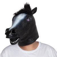 China Deluxe Latex Horse Mask Adult Size 100% Natural Rubber for Halloween Party Costume for sale
