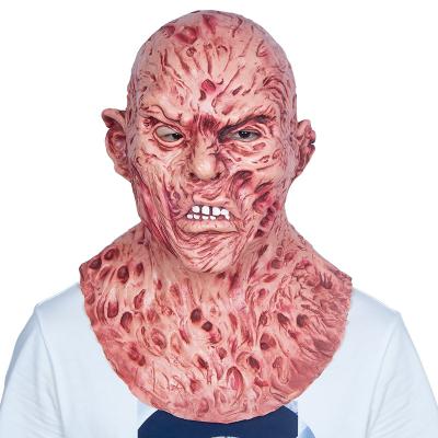 China Creepy Zombies Freddy Krueger Latex Mask Full Head Helmet Halloween Party Prop Flexible Adult Size for sale