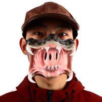 China Predator Movie Costume Mask Adult Size Unisex Creative Realistic Latex Half Face Mask for sale