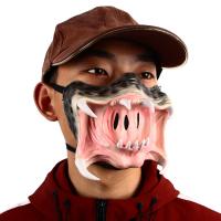 China Predator Movie Costume Mask Adult Size Unisex Creative Realistic Latex Half Face Mask for sale