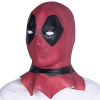 China 100% Natural Latex Deadpool 3D Mask Full Face Realistic 28x40cm Adult Halloween Cosplay for sale