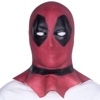 China 100% Natural Latex Deadpool 3D Mask Full Face Realistic 28x40cm Adult Halloween Cosplay for sale