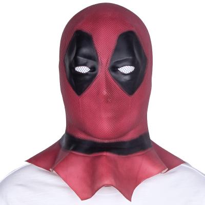 China 100% Natural Latex Deadpool 3D Mask Full Face Realistic 28x40cm Adult Halloween Cosplay for sale